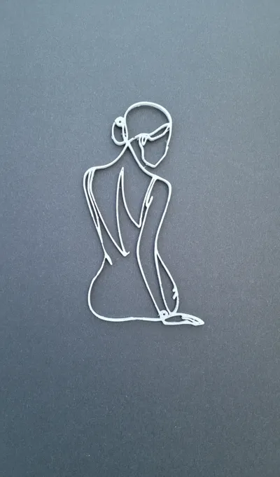 Elegant woman line art | Sexy woman line art by Brad - MakerWorld