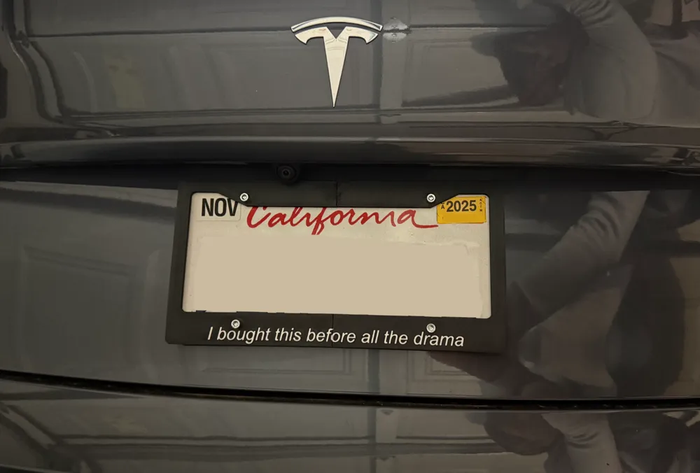 License Plate Frame for regretting Tesla owners Remixed by dotMorten ...