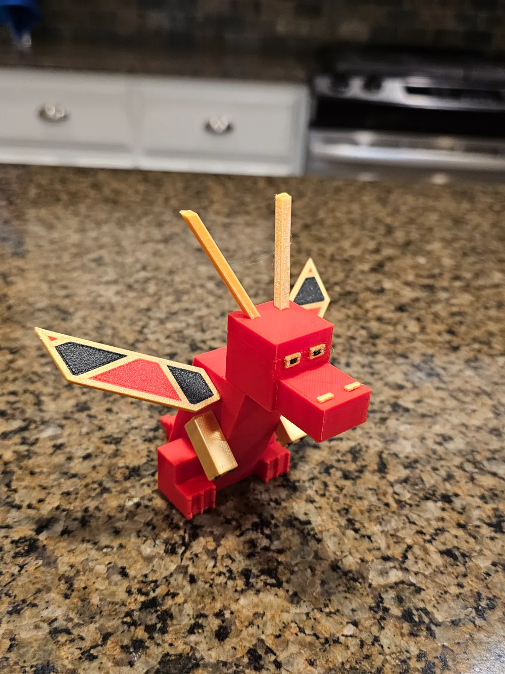 Minecraft Style Dragon Miniature by Ellipse - MakerWorld