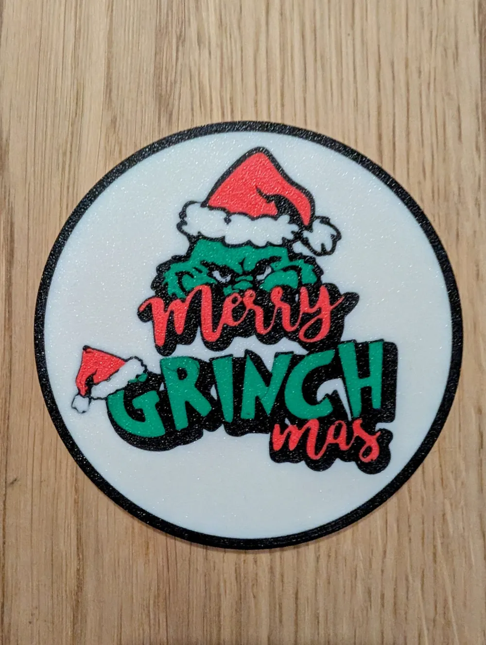 Grinch christmas coaster by andreaskomochar - MakerWorld