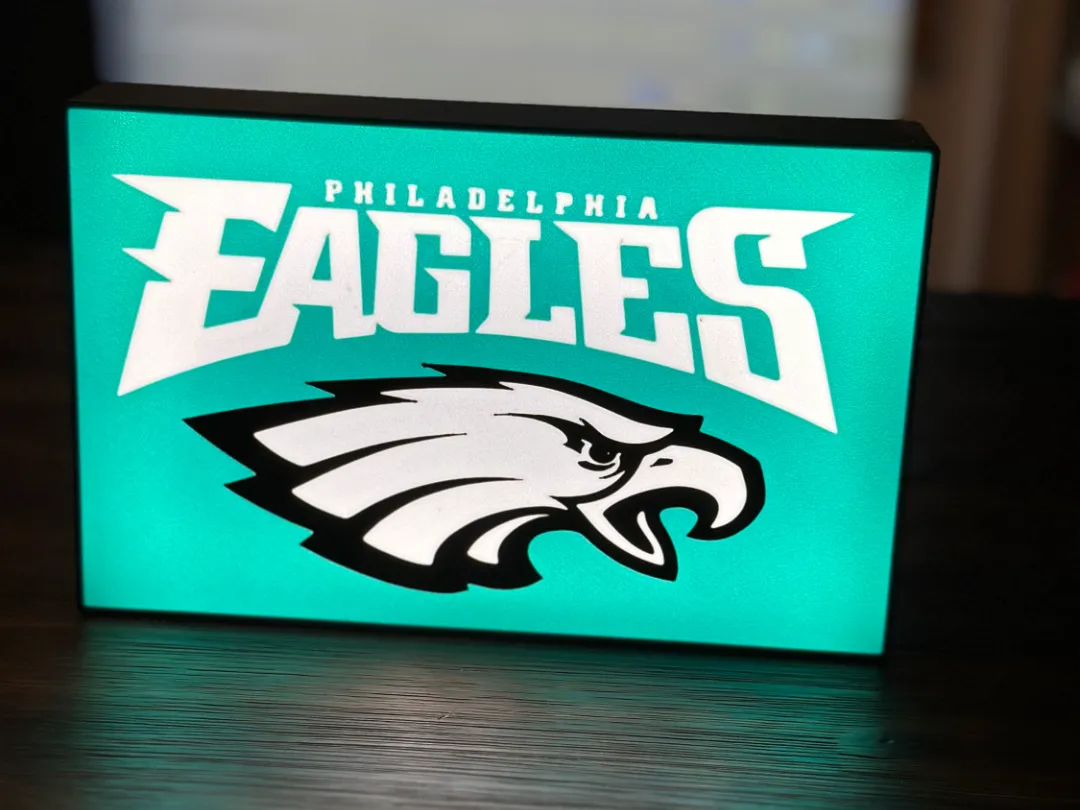 Philadelphia Eagles Light Box - Free 3D Print Model - MakerWorld