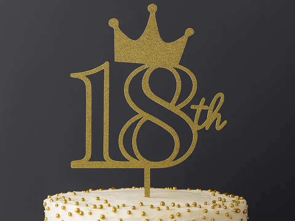 cake topper 18th birthday by SliQ MakerWorld: Download Free 3D Models