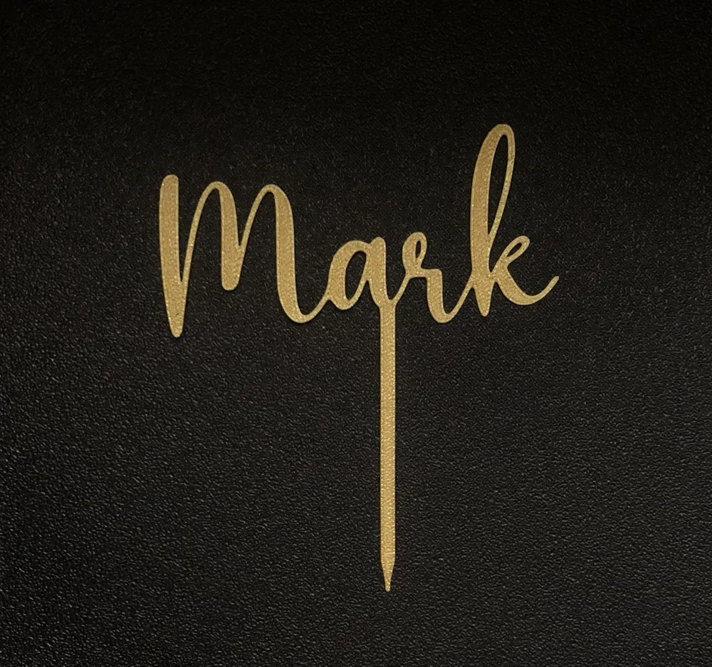 Mark cake topper - Free 3D Print Model - MakerWorld