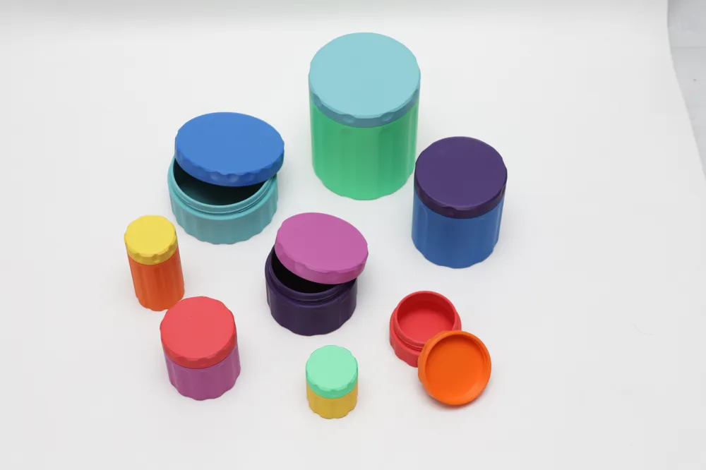 Round Container 02 - Grooves (Parametric) by Whity MakerWorld: Download ...