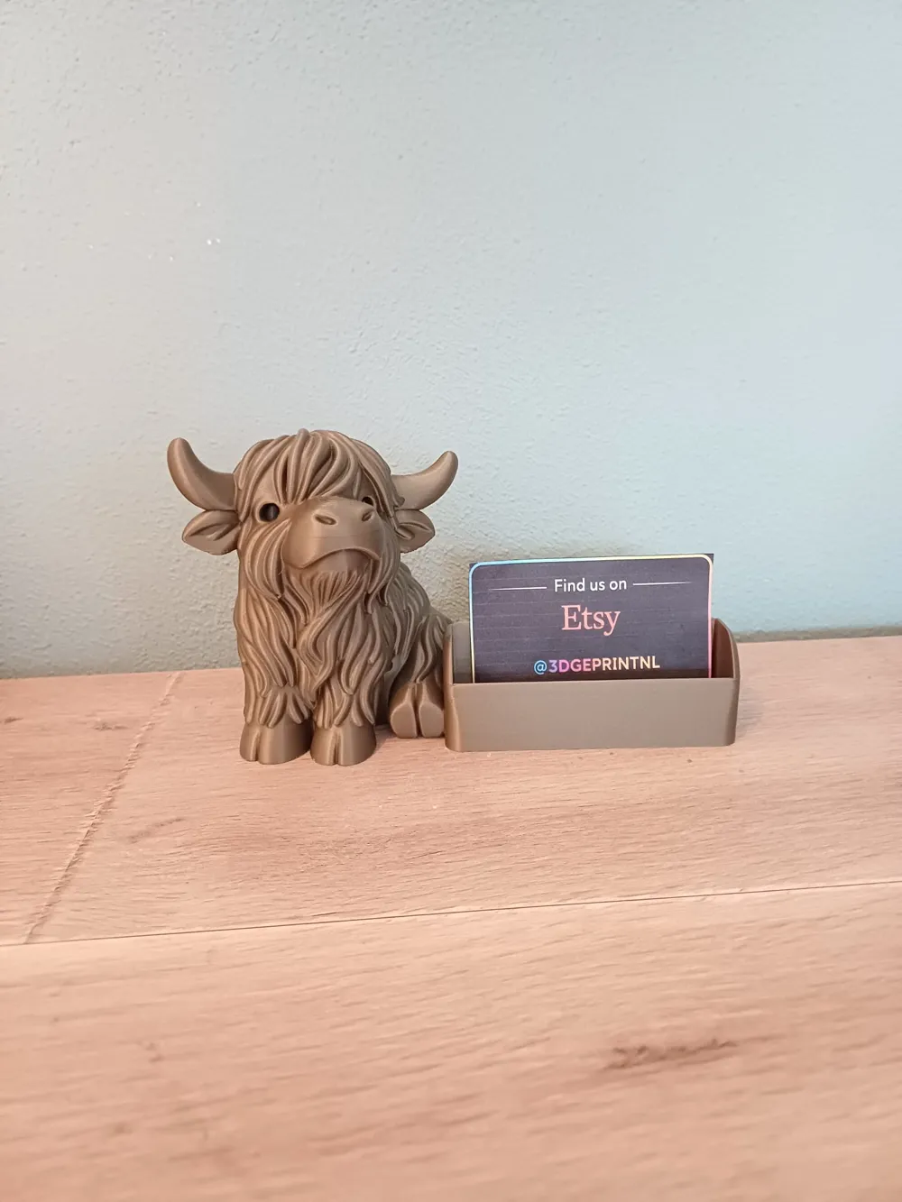 Highland Cow Business Card Holder - Free 3D Print Model - MakerWorld