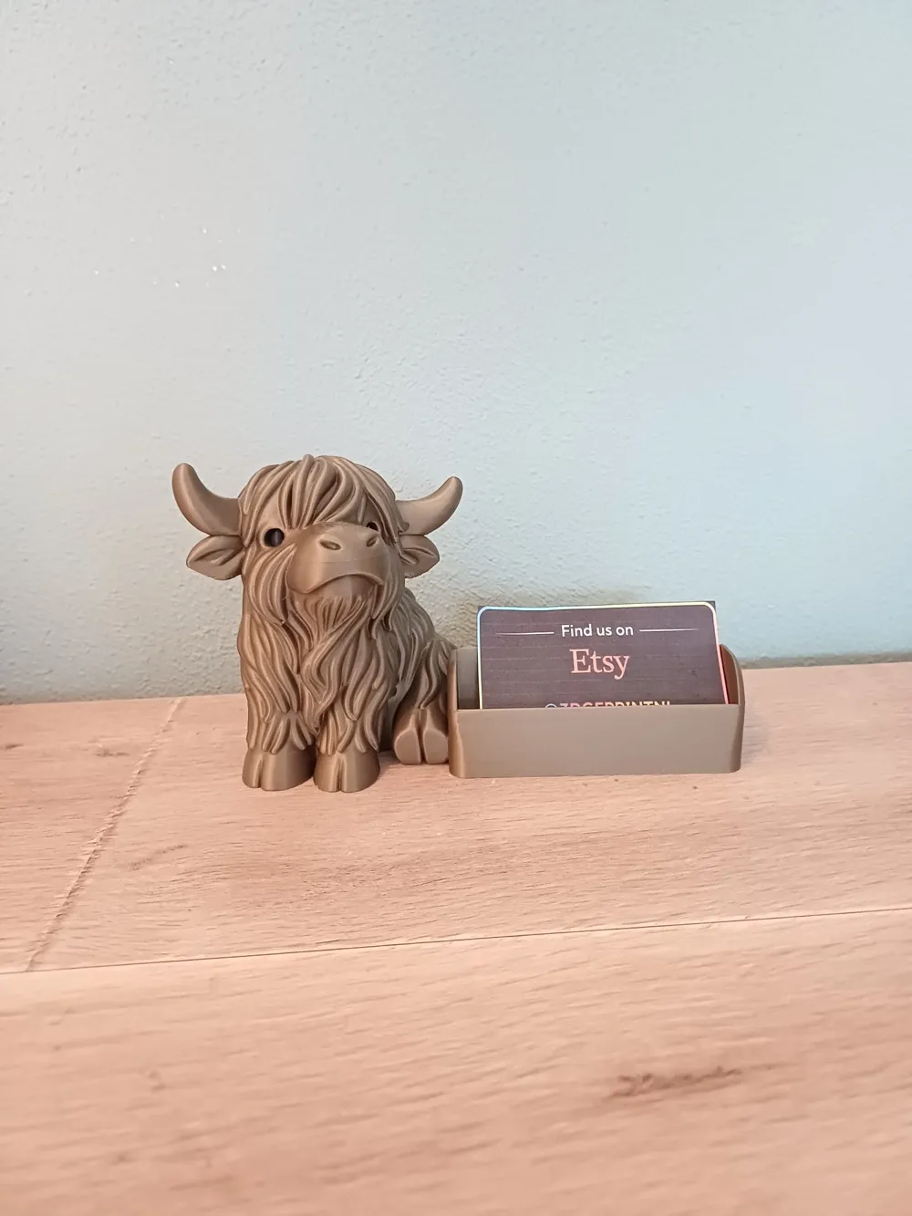 Highland Cow Business Card Holder - Free 3D Print Model - MakerWorld