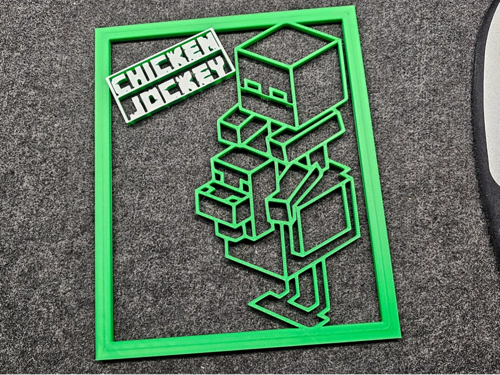 Chicken Jockey Mine Craft Sign Minecraft (No AMS) by Polletronics ...