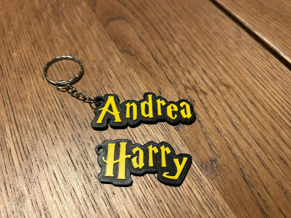 Harry Potter font Personalized Name Keychain - Free 3D Print Model ...