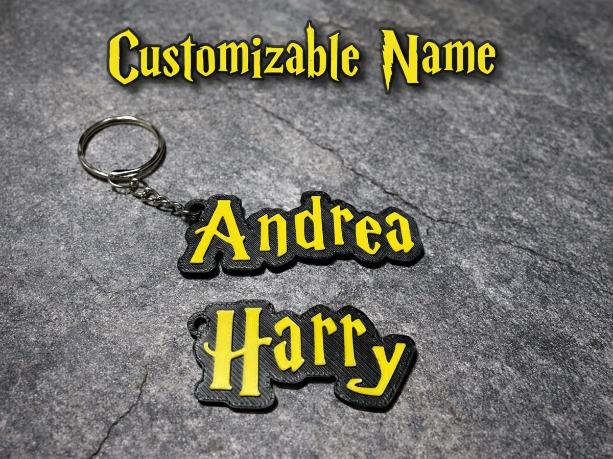 Harry Potter font Personalized Name Keychain - Free 3D Print Model ...