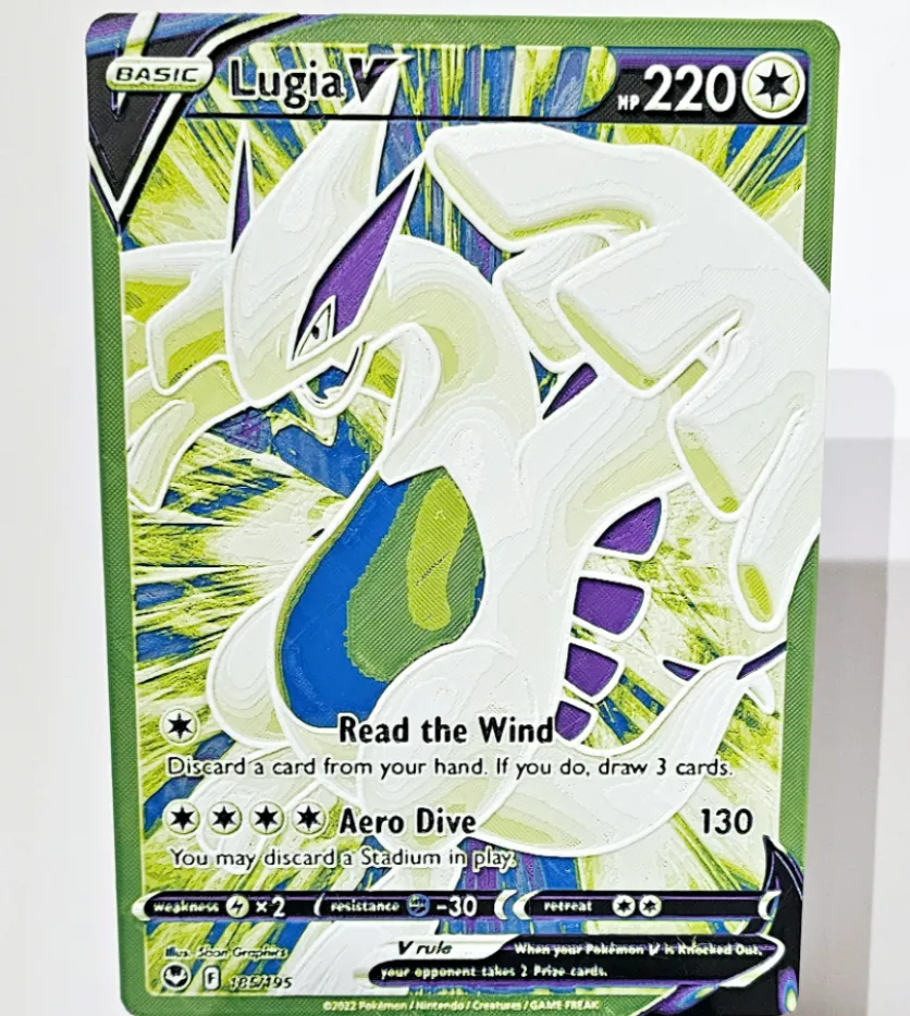 Hueforge Lugia V Card by TazzPB - MakerWorld