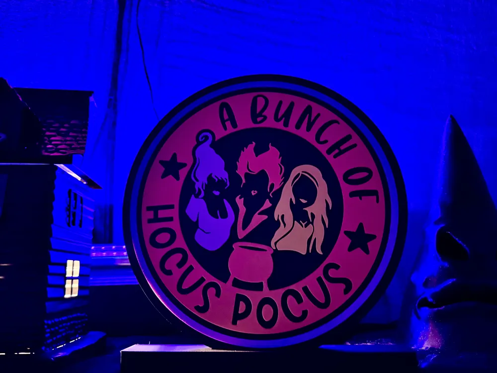 Bunch of Hocus Pocus Standing Sign - Free 3D Print Model - MakerWorld