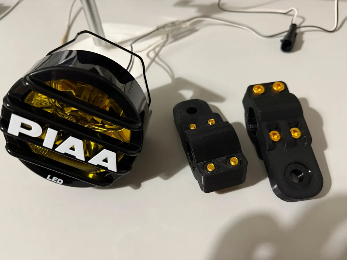 3Dプリント 補助PIAAライト用クラッシュバーマウント - 無料3Dモデル -MakerWorld