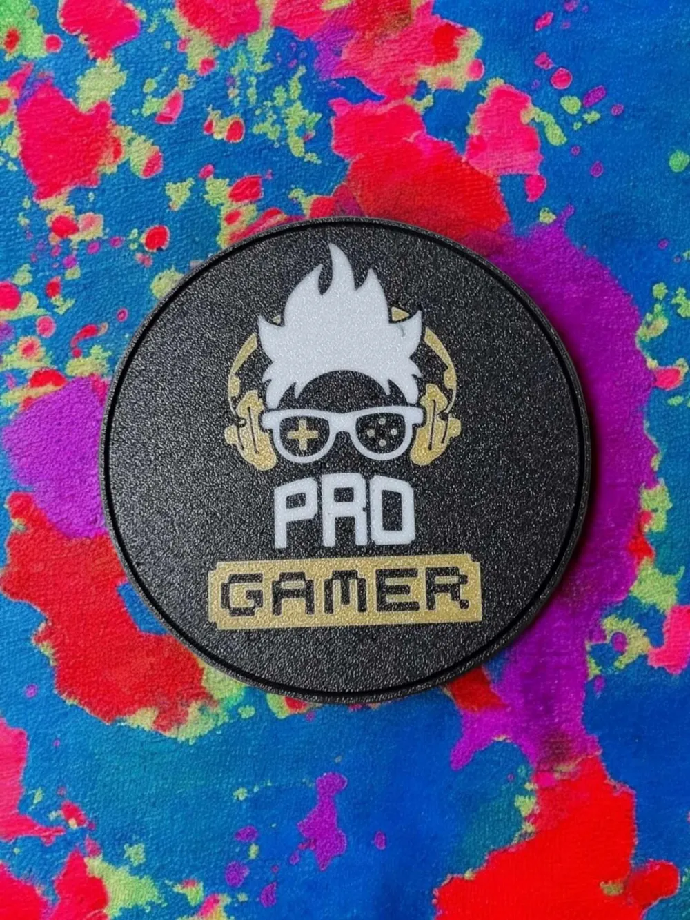 Pro Gamer coaster with liquid trench by Dragon in the Woodshed - MakerWorld