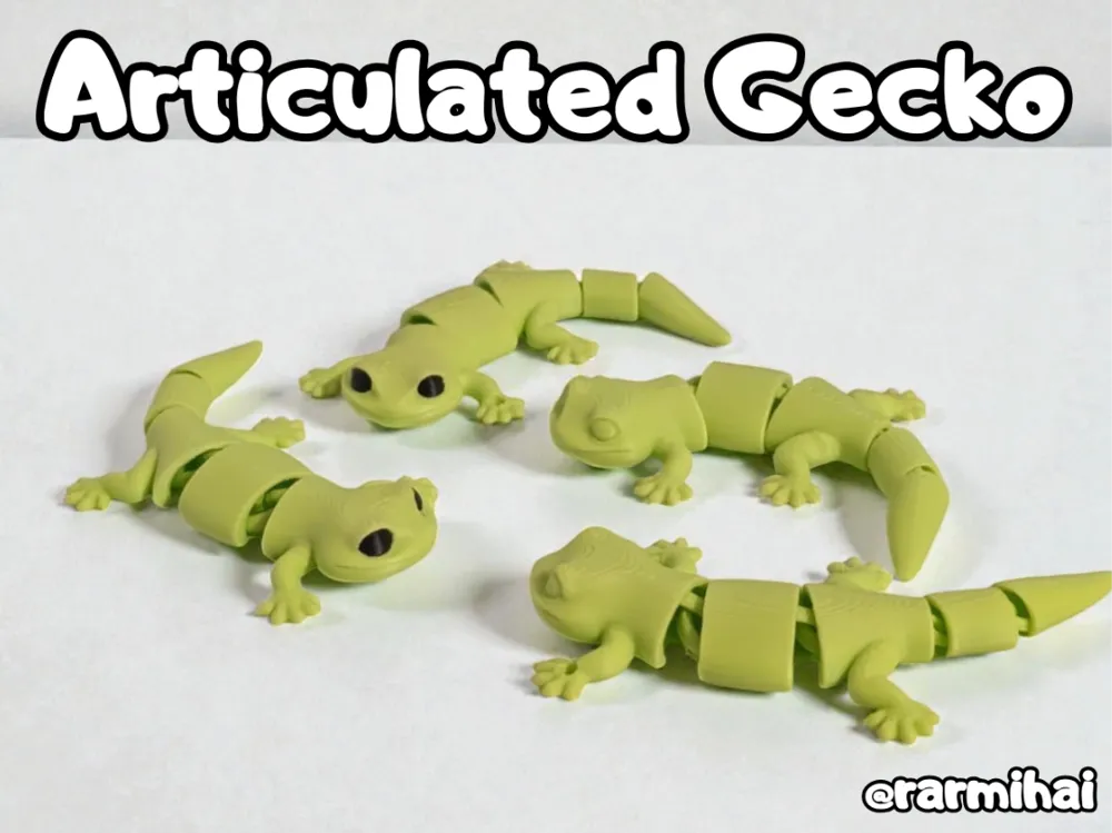 Mini Gecko - Articulated animal - Free 3D Print Model - MakerWorld