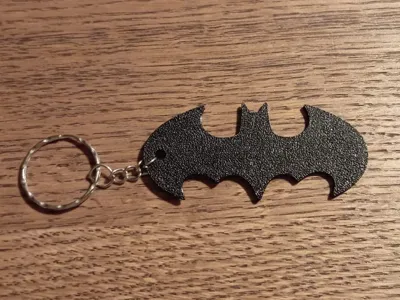 Modern Batman Logo Keychain by operation.remie - MakerWorld