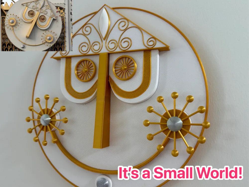 Small World Clock Face | Disneyland - Free 3D Print Model - MakerWorld