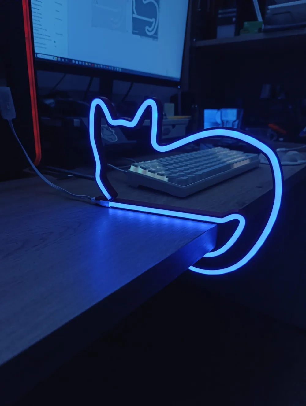 Decorative LED neon cat light by Daxjim MakerWorld: Download Free 3D Models