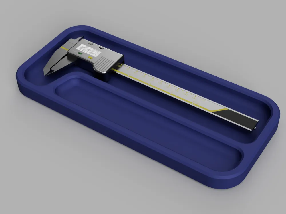 Caliper Tray - Digital Caliper and Pen Tray by Dan_ID - MakerWorld
