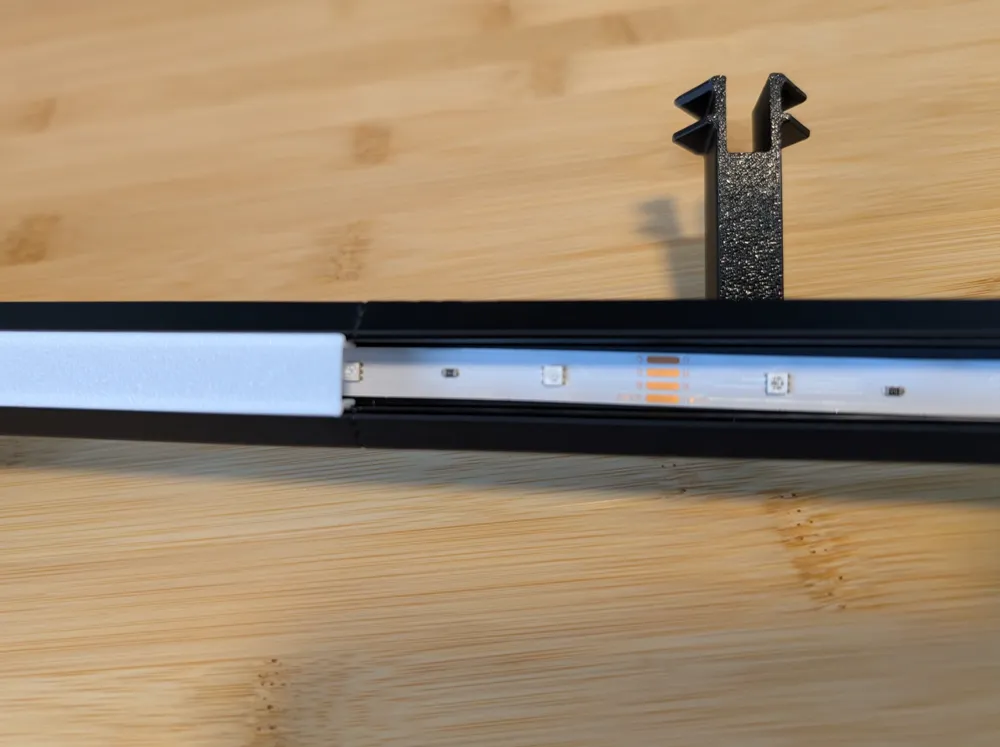 HSW LED Strip Holder With Diffuser - Free 3D Print Model - MakerWorld