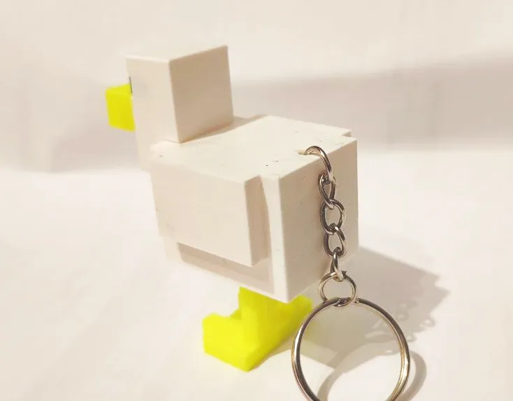 Minecraft keychain Chicken clicker keyboard - Free 3D Print Model ...