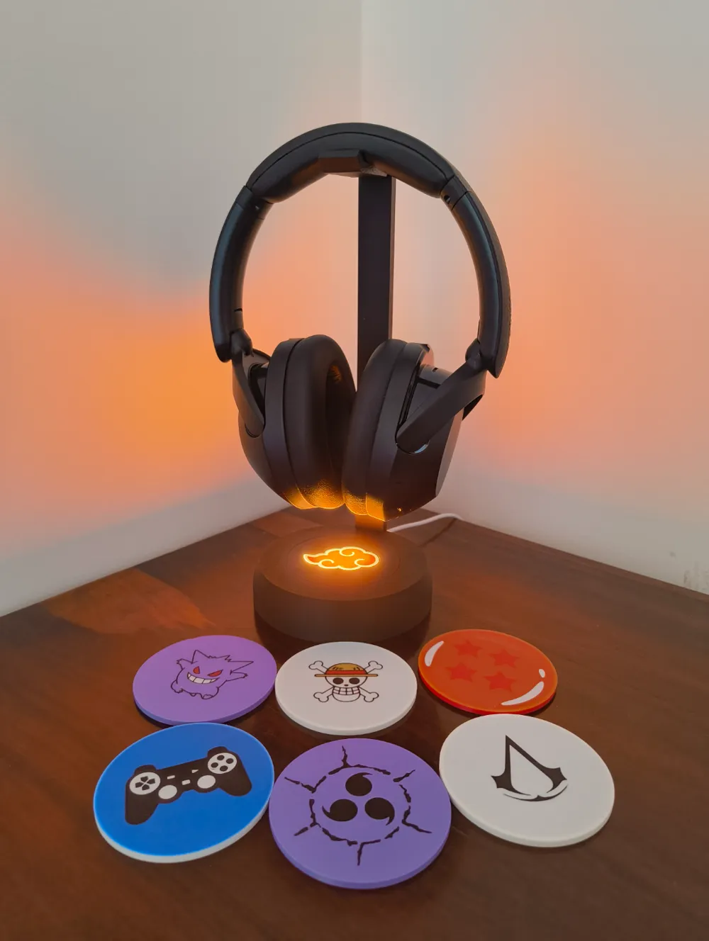 "RENHET: POP" headphone stand, light ledlampkit001 by YUME PROJECTS - MakerWorld