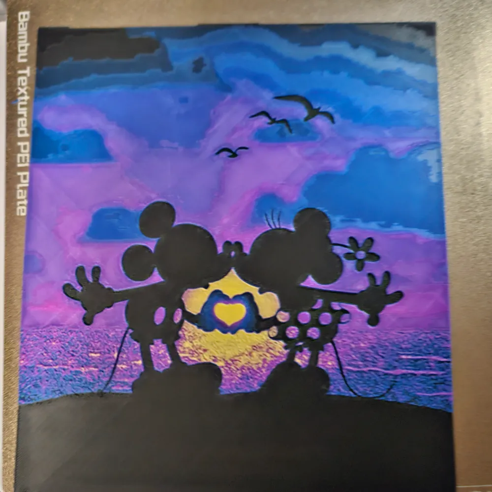 Mickey and Minnie sunset by Misterdoctor - MakerWorld