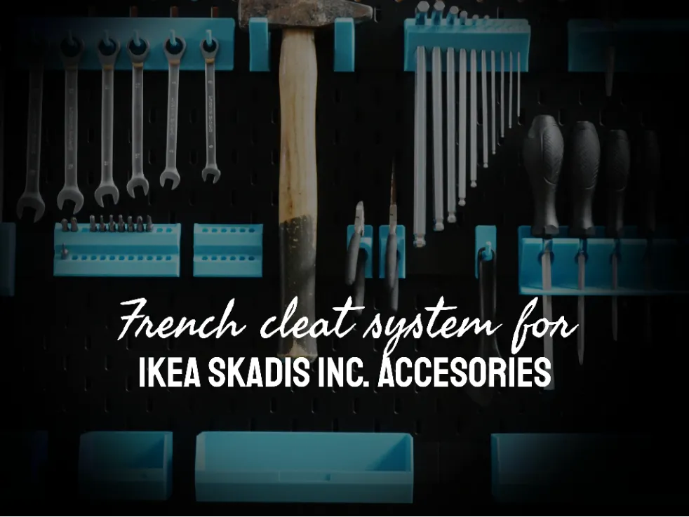 Skadis French Cleat System inc. Accessories 2026 - Free 3D Print Model ...