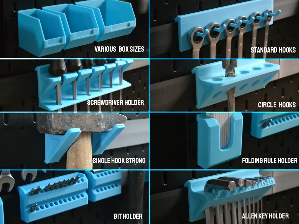 Skadis French Cleat System inc. Accessories 2026 - Free 3D Print Model ...