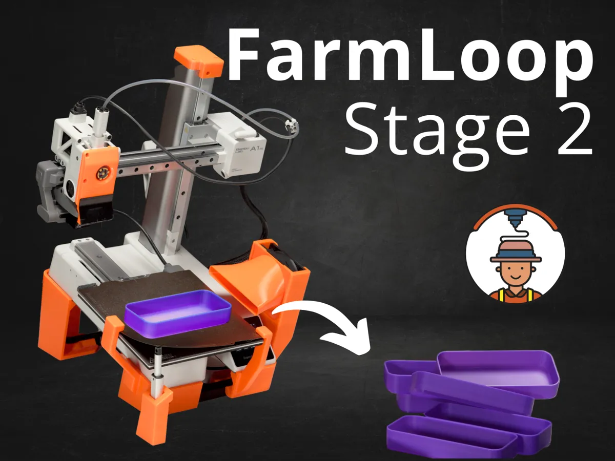 FarmLoop Stage 2 für A1 mini - Automatischer Druck – Kostenloses 3D-Druckmodell – MakerWorld
