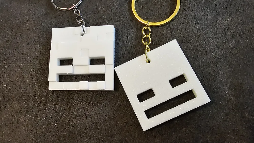 Minecraft Skeleton Head Keychain by Nightshade Novelties MakerWorld ...