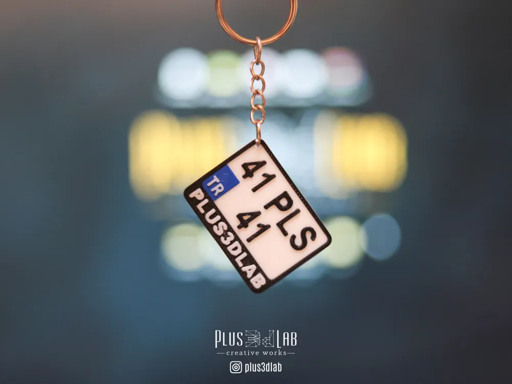 Personalized License Plate Keychain - Free 3D Print Model - MakerWorld