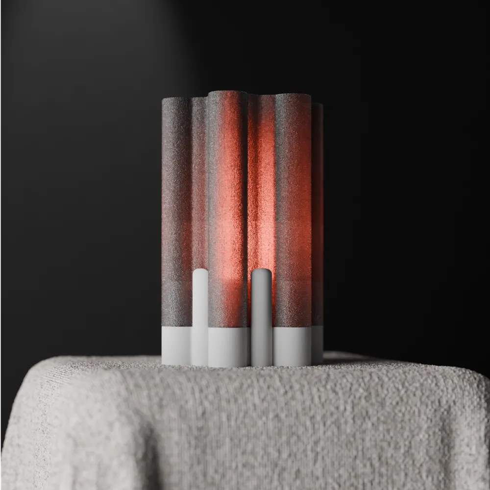 Modern Ribbed Lamp with Inner Coloured diffuser - Free 3D Print Model ...