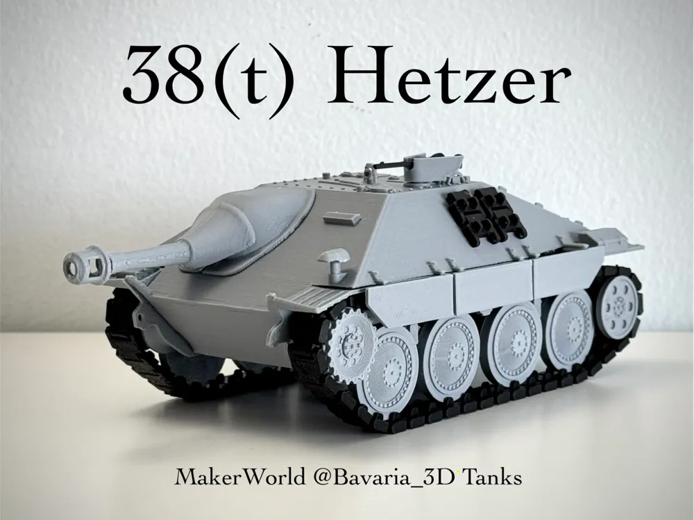 38(t) Hetzer Tank Destroyer 1:35 scale 38t - Free 3D Print Model ...