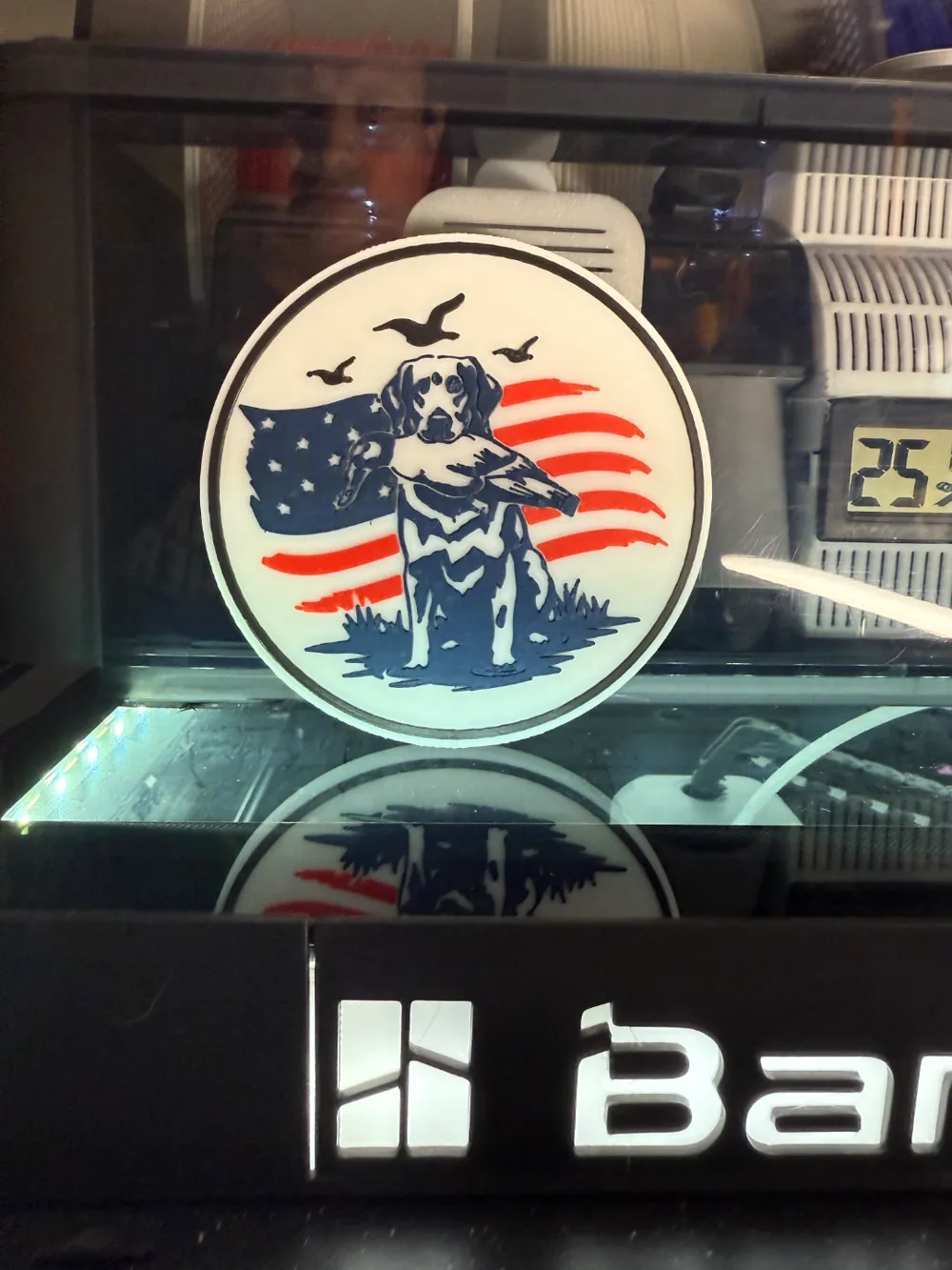 DOG WITH U.S. FLAG COASTER - Free 3D Print Model - MakerWorld