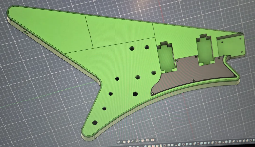 Moderne Guitar Body - Free 3D Print Model - MakerWorld
