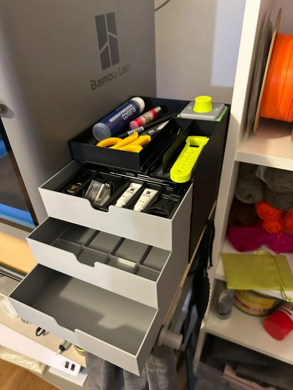 Parametric Drawers Module - Now stackable! by Luca Visini MakerWorld: Download Free 3D Models