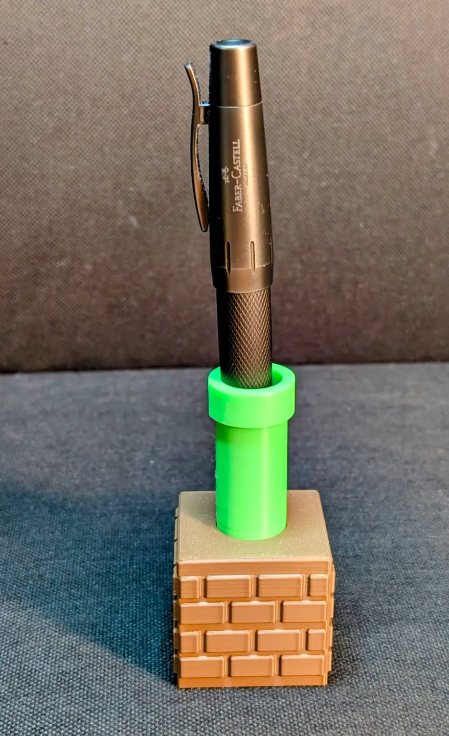 Mario-Style Pen Holder for a Single Pen - Free 3D Print Model - MakerWorld