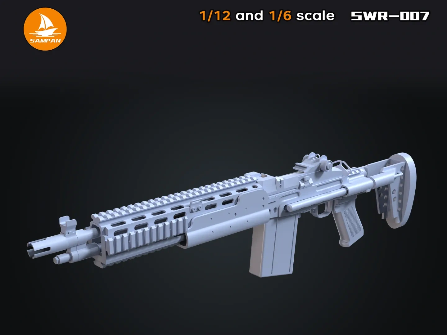 M14 EBR Automatic Rifle 1/6 Scale by SAMPAN棱界复刻 - MakerWorld