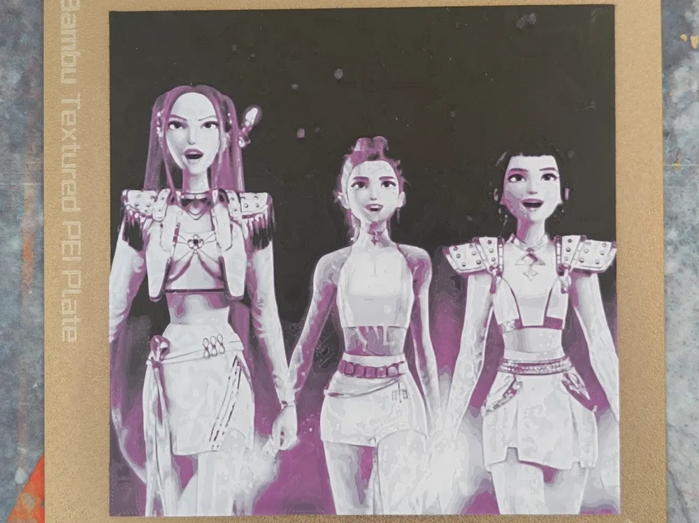 K-Pop Demon Hunters Huntrix 4 Color Hueforge - Free 3D Print Model ...