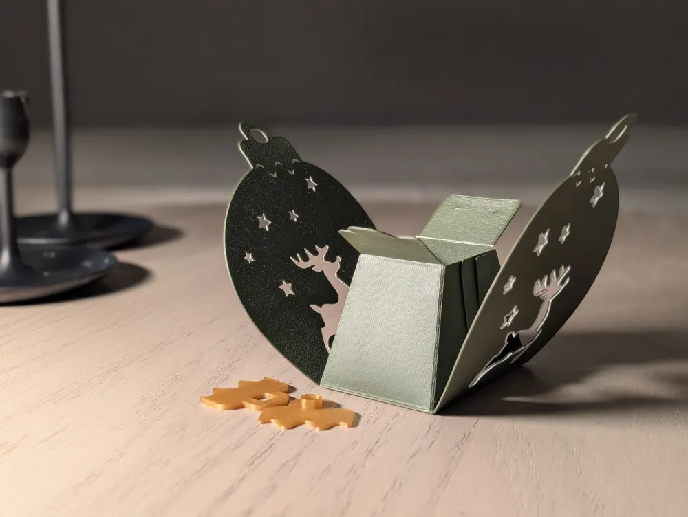 Foldable Christmas Box | Reindeer - Free 3D Print Model - MakerWorld