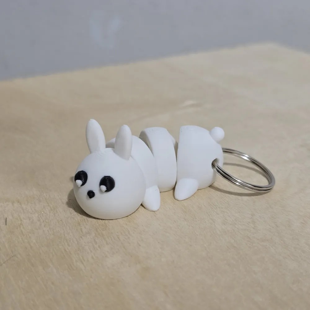 Cute Rabbit Flexi (Plus Keychain) - Free 3D Print Model - MakerWorld