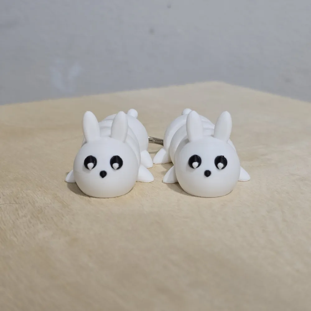 Cute Rabbit Flexi (Plus Keychain) - Free 3D Print Model - MakerWorld