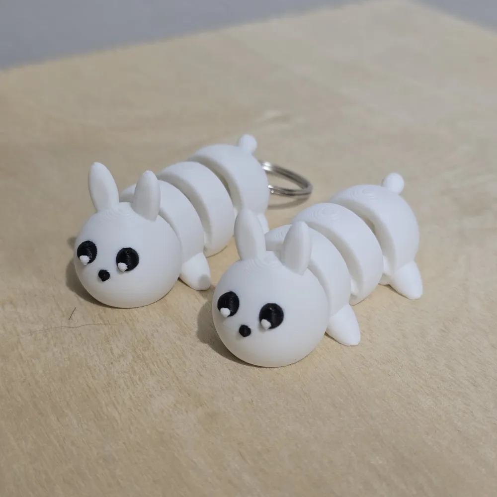 Cute Rabbit Flexi (Plus Keychain) - Free 3D Print Model - MakerWorld