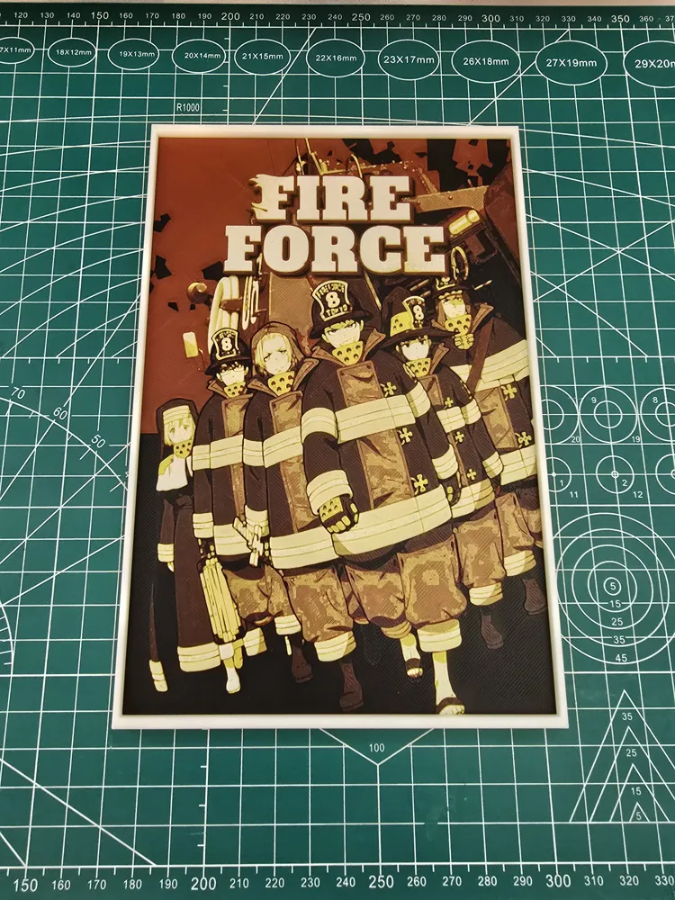 Fire Force Poster - Hueforge Art by Lumpy3DMakerWorld: Download Free 3D ...