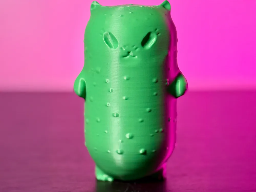 Cute Big Dill Pickle Cat (No Supports / No AI) - Free 3D Print Model ...
