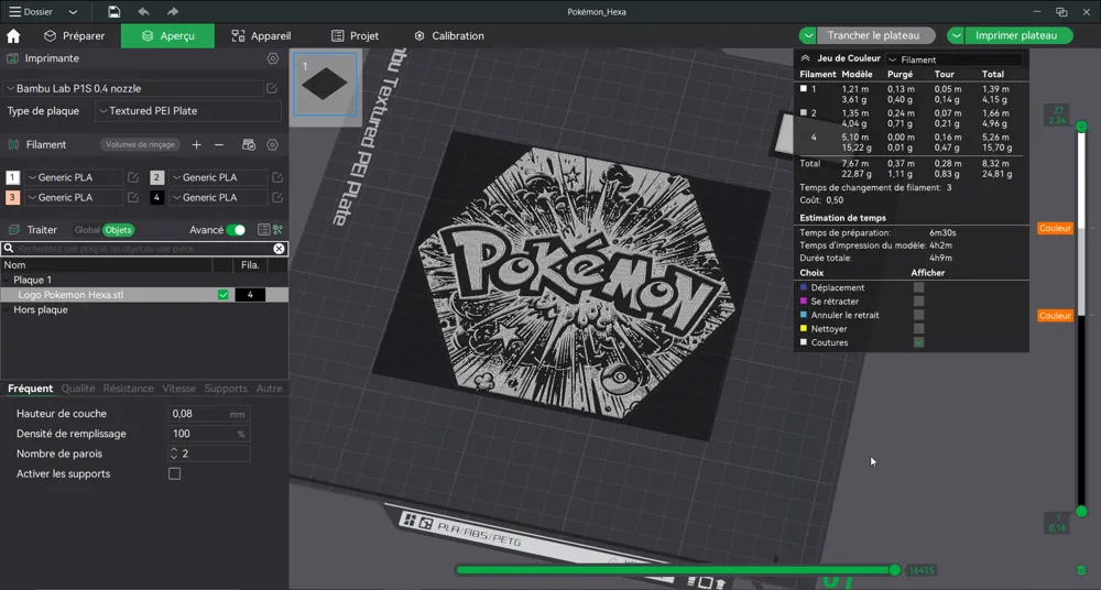 Pokemon Logo Hueforge Hex Hexagon by Seb3D MakerWorld: Download Free 3D ...