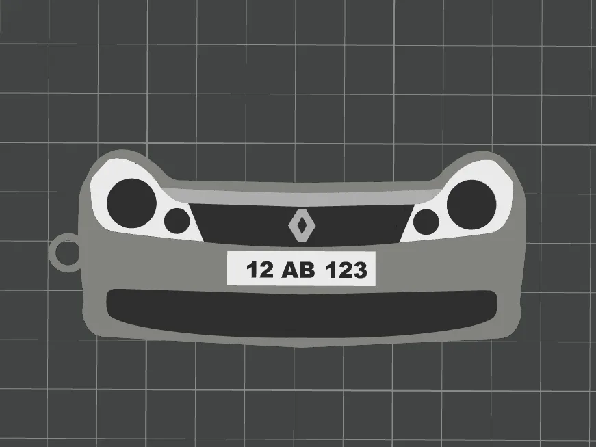 Customizable Renault Symbol keychain - Free 3D Print Model - MakerWorld