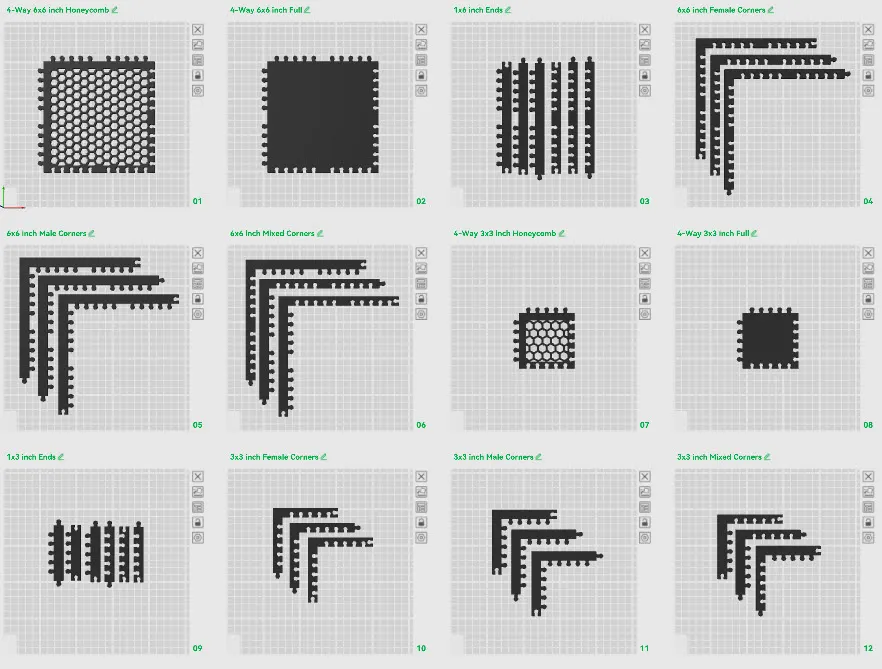 Infinity Interlocking Tile System v2 3x3 6x6" - Free 3D Print Model ...