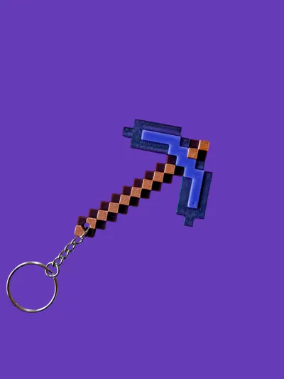 Minecraft Pickaxe Keychain by Jasons Dreamland MakerWorld: Download ...