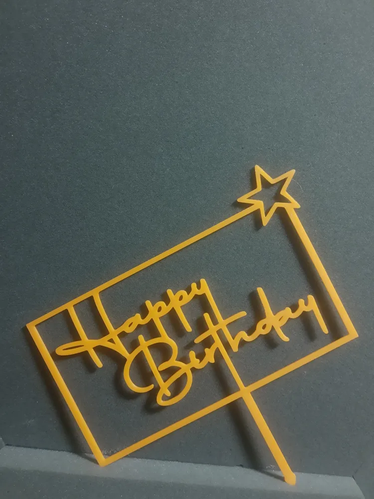 topper happy birthday by SliQ MakerWorld: Download Free 3D Models